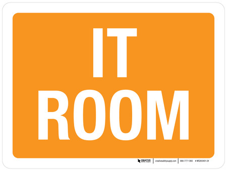 IT Room Orange Landscape - Wall Sign