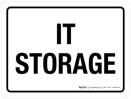 IT Storage White Landscape - Wall Sign