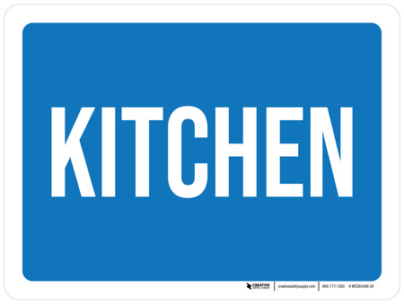 Kitchen Blue Landscape - Wall Sign