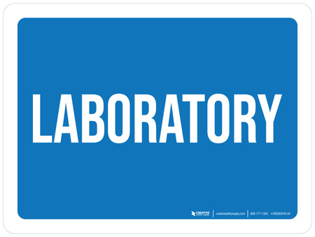 Laboratory Blue Landscape - Wall Sign