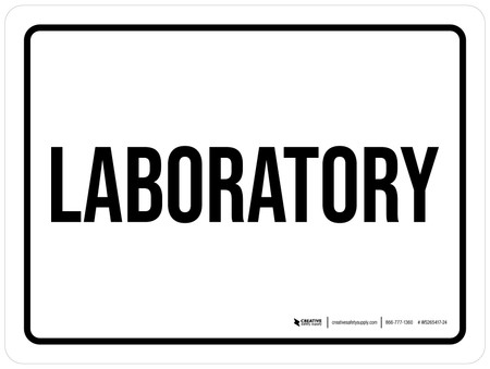 Laboratory White Landscape - Wall Sign