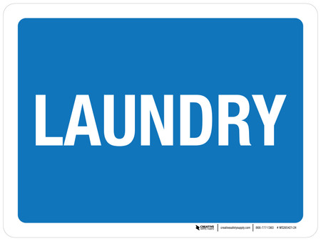 Laundry Blue Landscape - Wall Sign