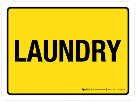 Laundry Yellow Landscape - Wall Sign