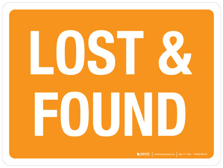 Lost & Found Orange Landscape - Wall Sign