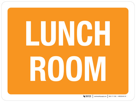 Lunch Room Orange Landscape - Wall Sign
