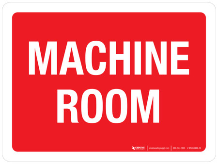 Machine Room Red Landscape - Wall Sign