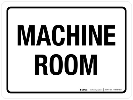 Machine Room White Landscape - Wall Sign