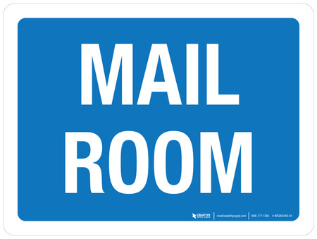 Mail Room Blue Landscape - Wall Sign
