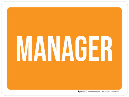Manager Orange Landscape - Wall Sign