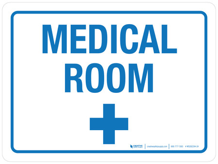Medical Room Blue Landscape - Wall Sign