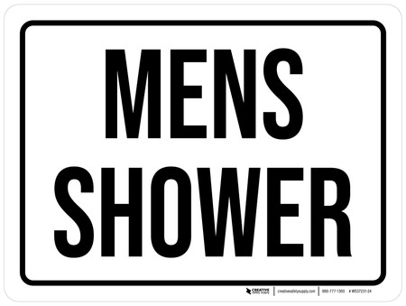 Mens Shower Landscape - Wall Sign | Creative Safety Supply