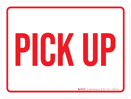 Pick Up Red Landscape - Wall Sign