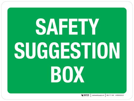 Safety Suggestion Box Green Landscape - Wall Sign