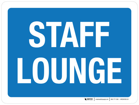 Staff Lounge Blue Landscape - Wall Sign