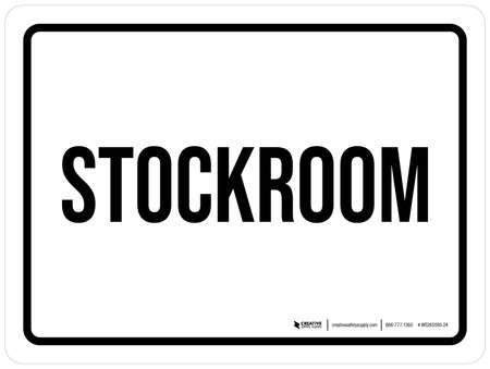 Stockroom White Landscape - Wall Sign