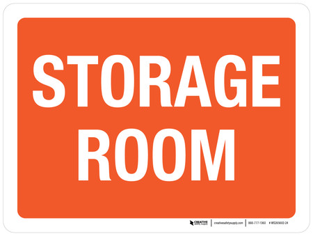 Storage Room Orange Landscape - Wall Sign