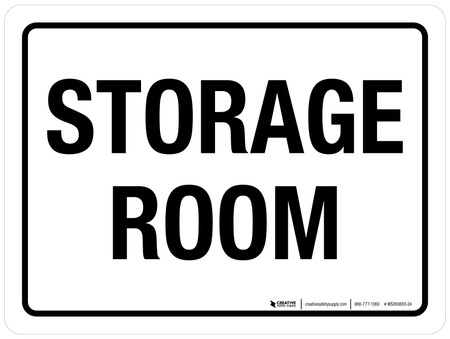 Storage Room White Landscape - Wall Sign