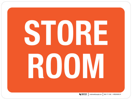 Store Room Orange Landscape - Wall Sign