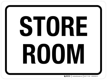 Store Room White Landscape - Wall Sign