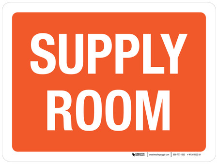Supply Room Orange Landscape - Wall Sign