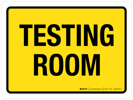 Testing Room Yellow Landscape - Wall Sign