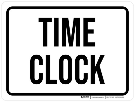Time Clock Landscape - Wall Sign