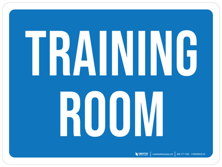 Training Room Blue Landscape - Wall Sign