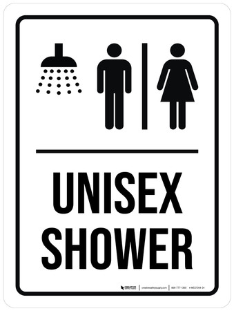 Unisex Shower Portrait - Wall Sign | Creative Safety Supply