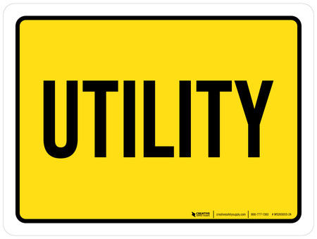Utility Yellow Landscape - Wall Sign