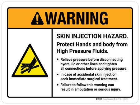 Warning: Skin Injection Hazard Protect Hands And Body From High ...