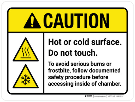 Caution: Hot Or Cold Surface Do Not Touch To Avoid Serious Burns Or ...