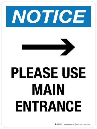Notice: Pool Exit (with Left Arrow) Portrait - Wall Sign