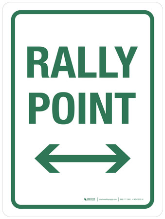Rally Point with Arrows Portrait - Wall Sign