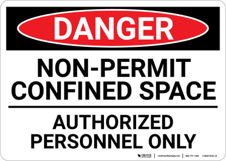 Danger: Non Permit - Wall Sign | Creative Safety Supply