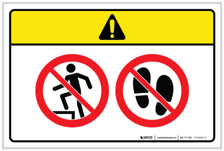 Caution: Do Not Step (Wordless ISO/ANSI) - Label