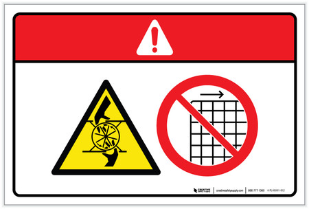Danger: Cutting Finders or Hand by Rotating Blade Hazard (Wordless ISO ...