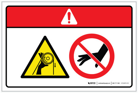 Danger: Entanglement Hazard (Wordless ISO/ANSI) - Label | Creative ...