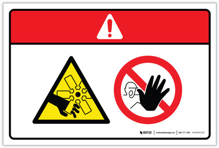 Danger: Rotating Fan Blade Hazard Stay Clear (Wordless ISO/ANSI ...