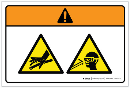 Warning: High Pressure Fluid Hazard (Wordless ISO/ANSI) - Label ...