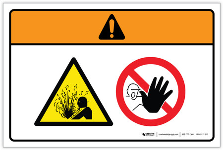 Warning: Pressurized Device (Wordless ISO/ANSI) - Label