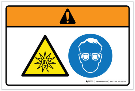 Warning: Ultraviolet (UV) Radiation No Admittance Without UV Eye ...