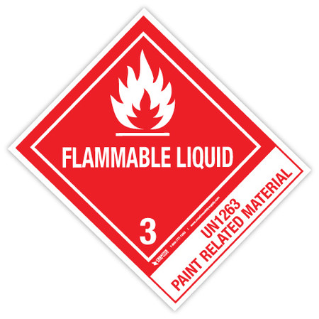 UN1263 Paint Related Material - D.O.T. Label (20 Pack) | Creative ...