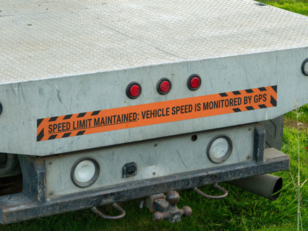 Speed Limit Maintained - Speed Monitored by GPS - Vehicle Safety Bumper ...