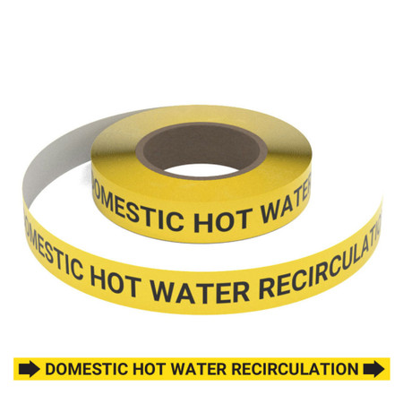 Domestic Hot Water Recirculation (Yellow) - Smart Stripe Inline Pipe ...