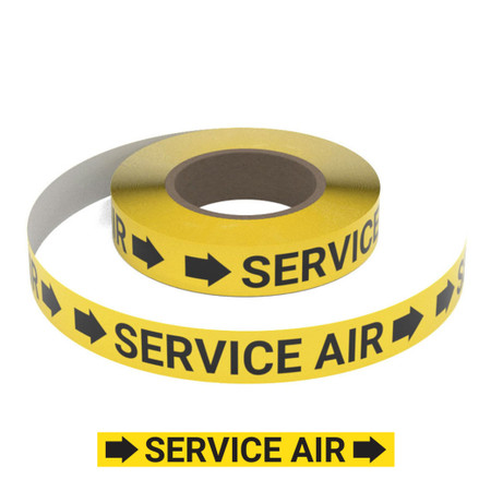 Service Air (Yellow) - Smart Stripe Inline Pipe Marking Roll | Creative ...