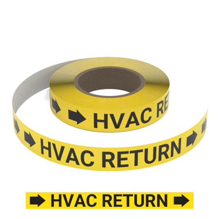 Hvac Return (Yellow) - Smart Stripe Inline Pipe Marking Roll | Creative ...