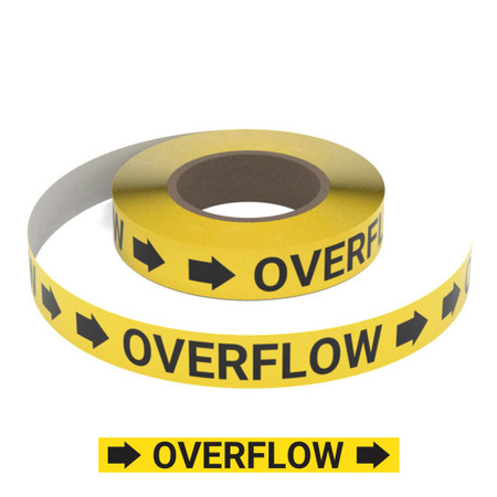 Overflow (Yellow) - Smart Stripe Inline Pipe Marking Roll | Creative ...