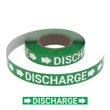 Discharge (Green) - Smart Stripe Inline Pipe Marking Roll | Creative ...