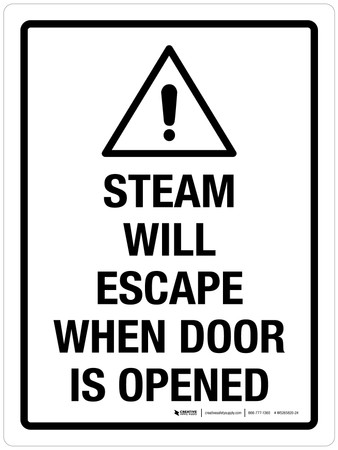 Steam Will Escape When Door Is Opened Portrait - Wall Sign | Creative ...