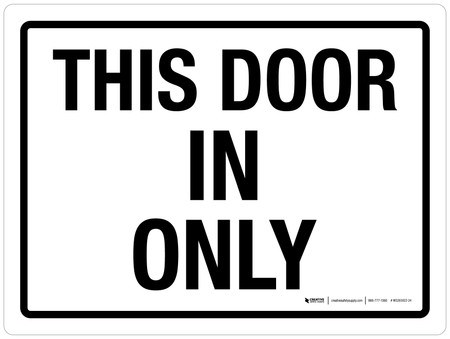 This Door In Only Landscape - Wall Sign